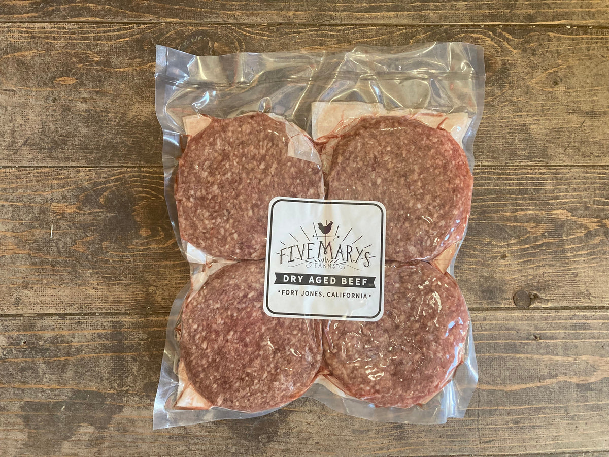Brisket Burger Patties – Five Marys Ranch